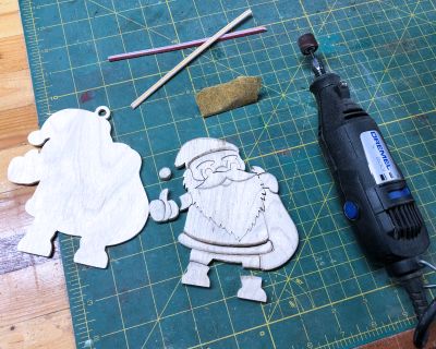 Scrollsaw Workshop: Segmented Santa Christmas Ornament Scroll Saw Pattern.