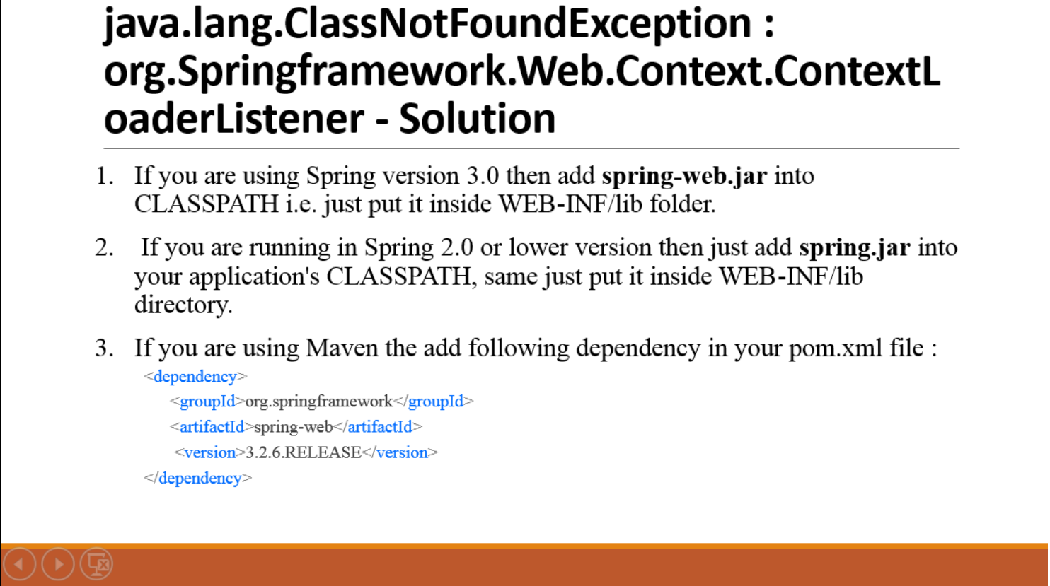 Java Lang Classnotfoundexception Org Springframework Web