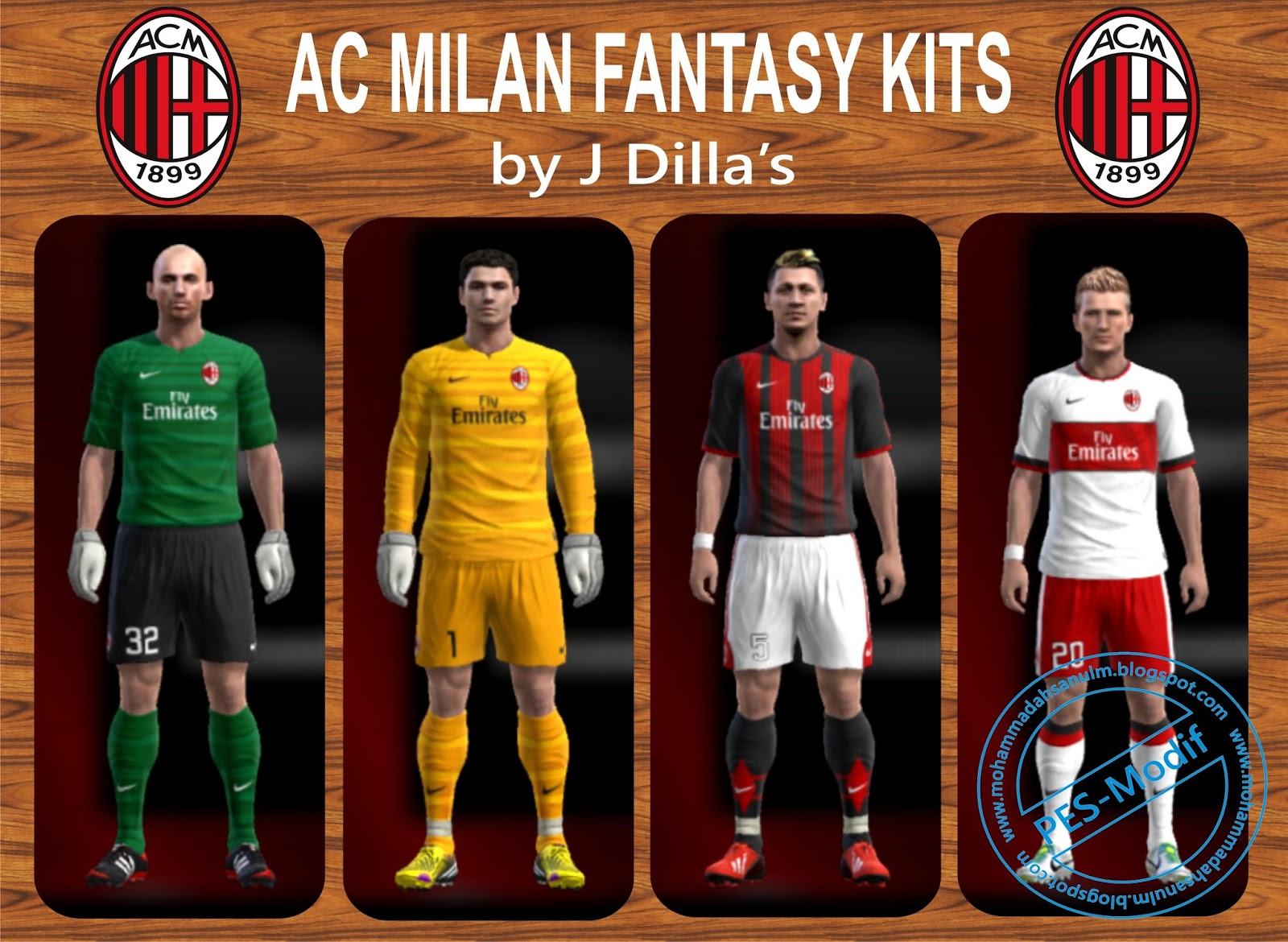 pes-modif: AC Milan Fantasy Kits by J Dilla's