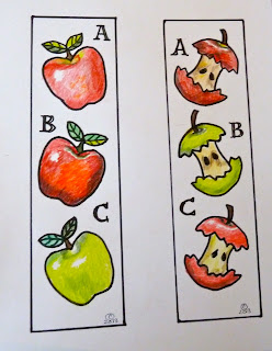 Make it easy crafts: Apple ABC bookmarks free printable to color