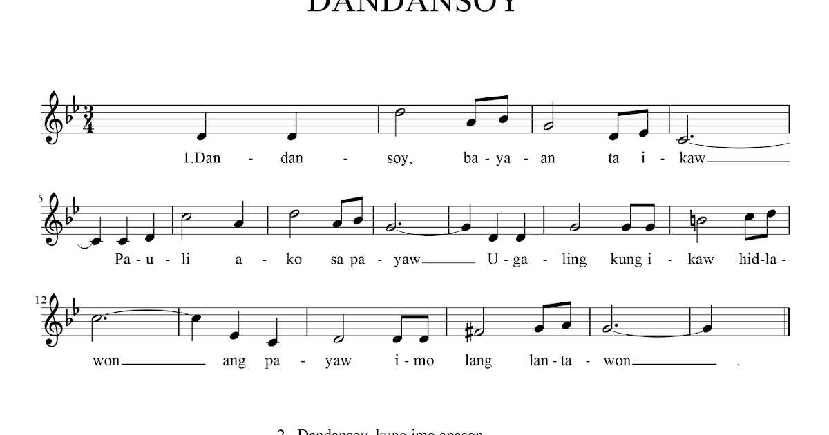 Filipino Music Sheets: Dandansoy