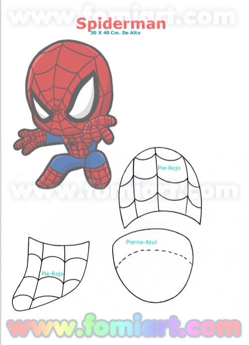 Moldes Gratis SpiderMan chibi - Moldes Gratis 2017