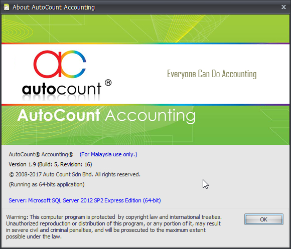 Welcome: AutoCount 1.9.6.19 Free Update