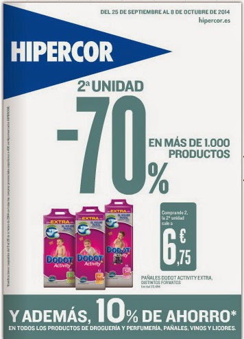 me gusta ahorrar: 2ª unidad al 70% en HIPERCOR