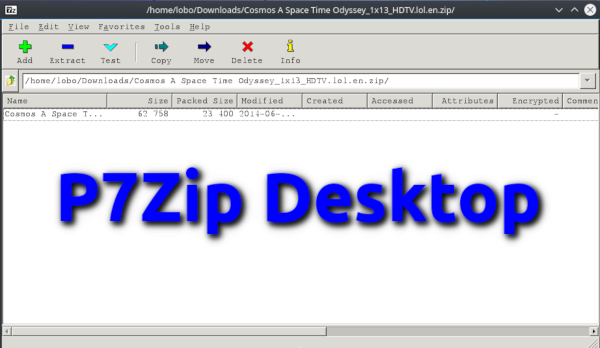 P7Zip Desktop no GNU/Linux