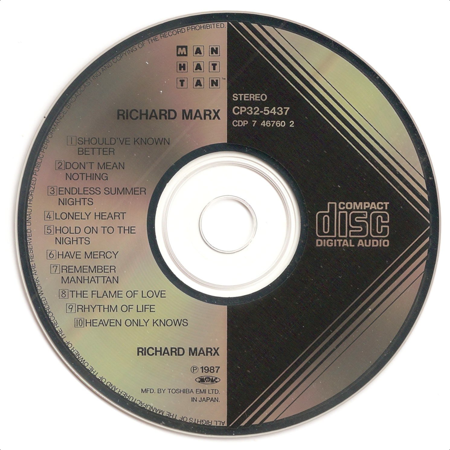 The First Pressing CD Collection: Richard Marx - Richard Marx