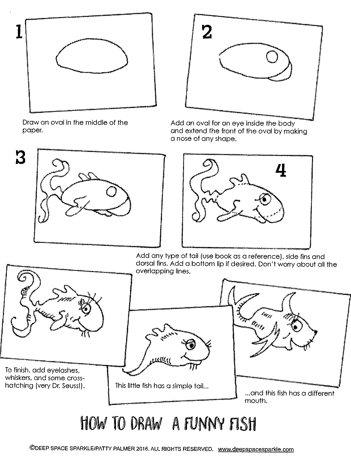 Art-A-Baloo Crew: Funny Fish Drawing