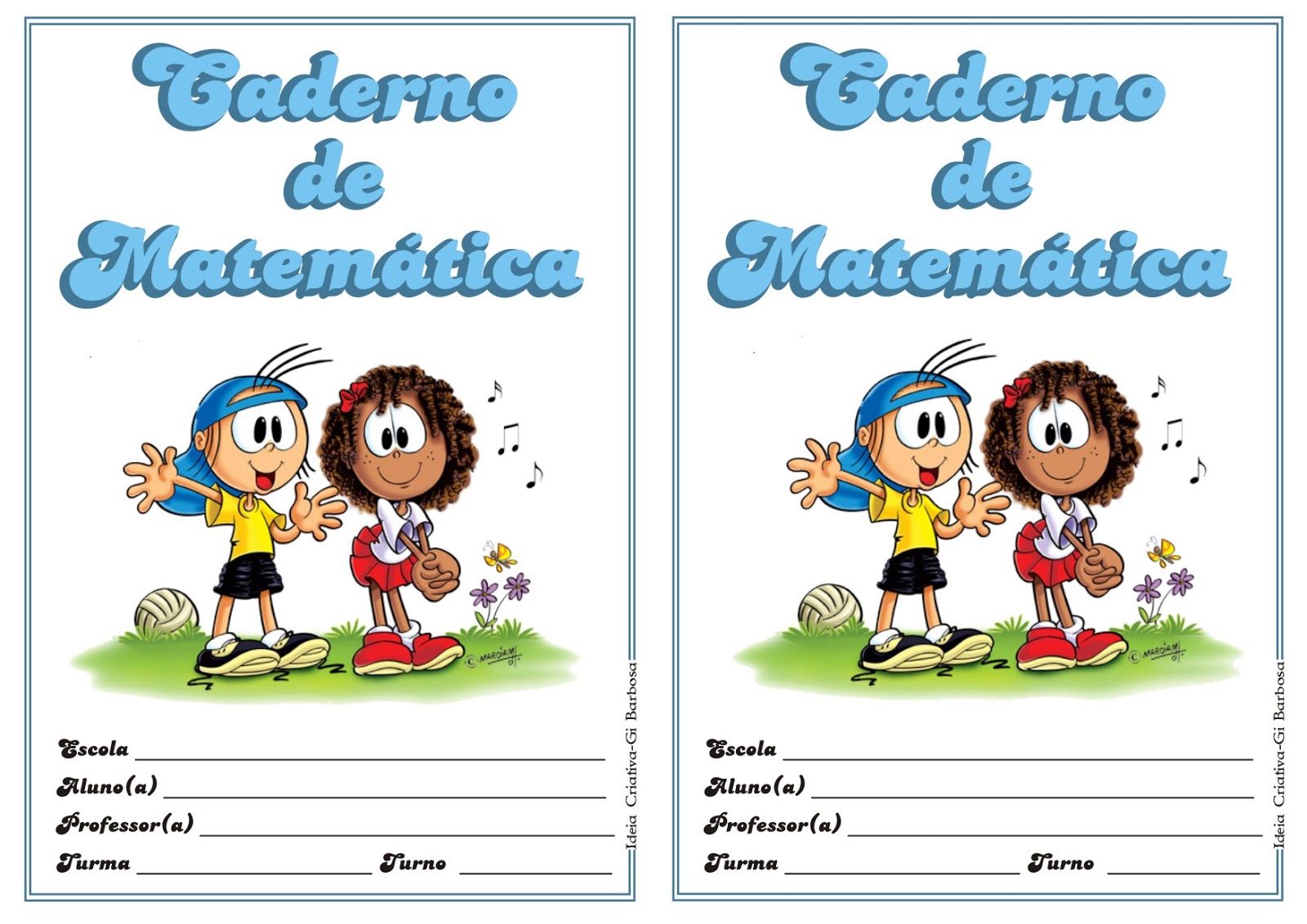 Capa De Caderno Para Matemática - RETOEDU