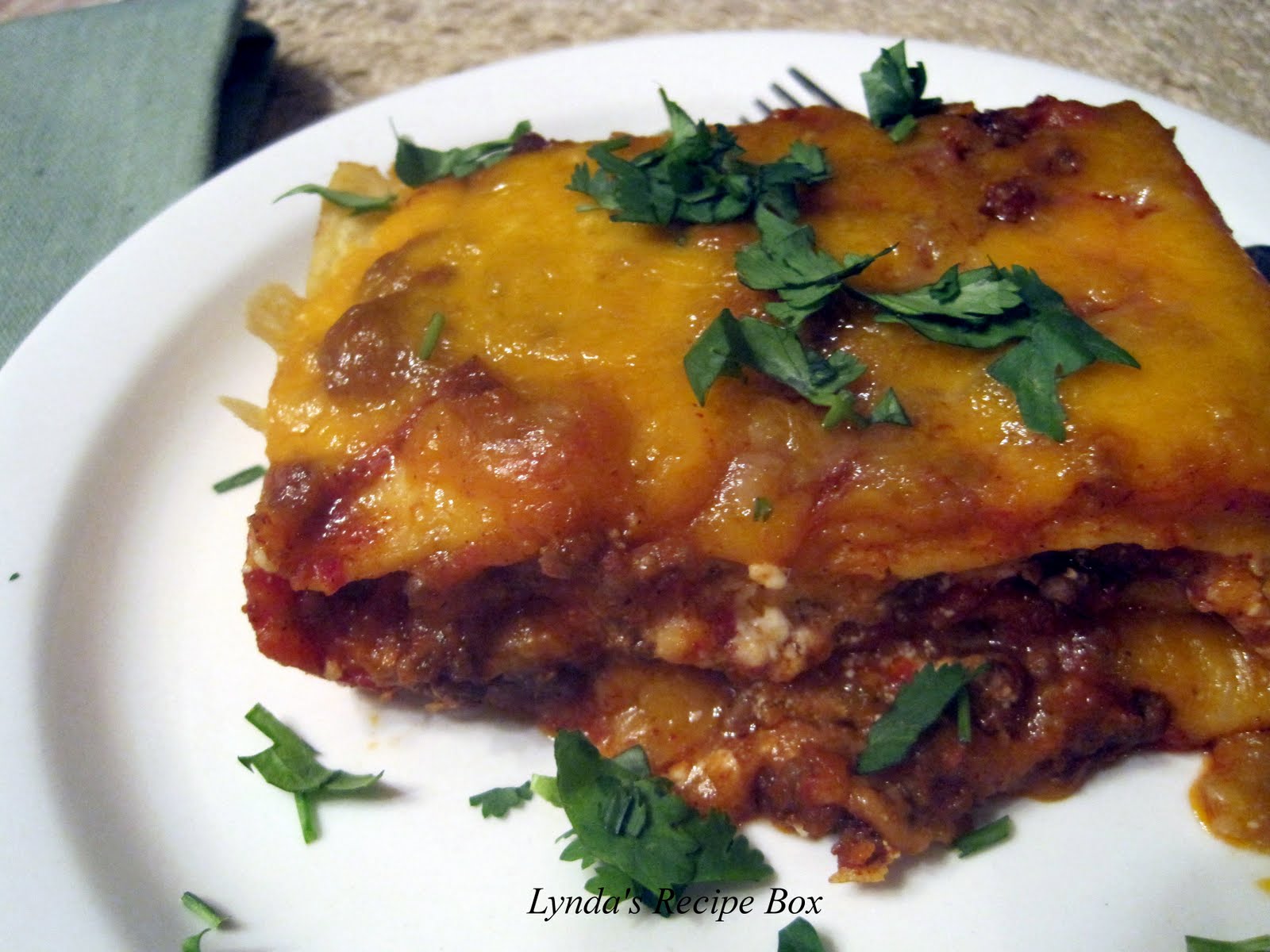 Lynda's Recipe Box: Tijuana Torte (a Mexican-style casserole)