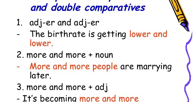 REPEATED COMPARATIVES AND DOUBLE COMPARATIVES