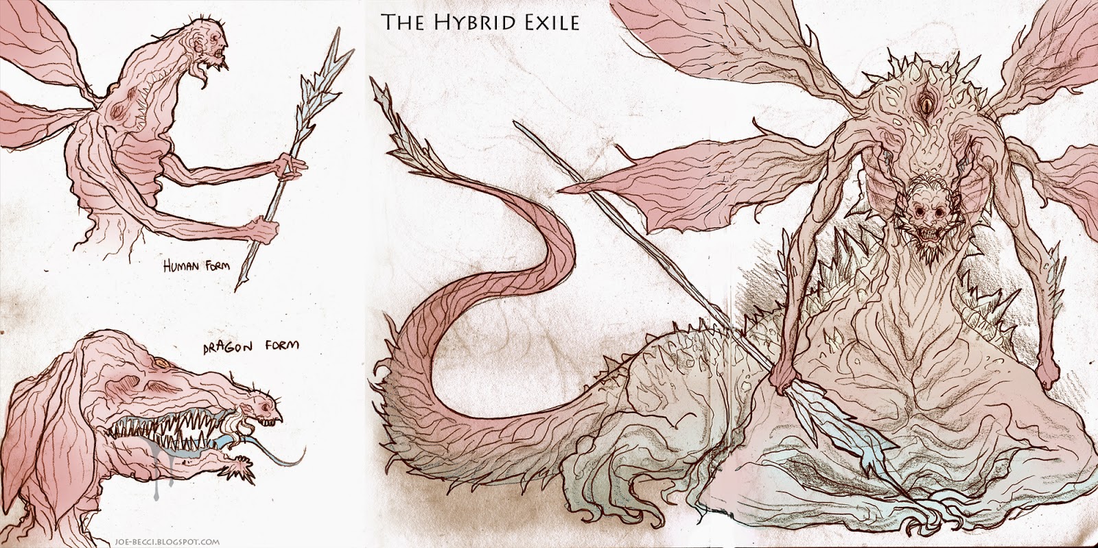 Joe Becci's Art Blog: The Hybrid Exile - Creature concept