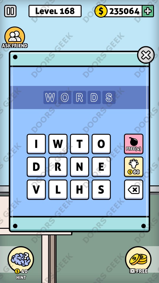 Escape Room: Mystery Word Level 168 Answer ~ Doors Geek