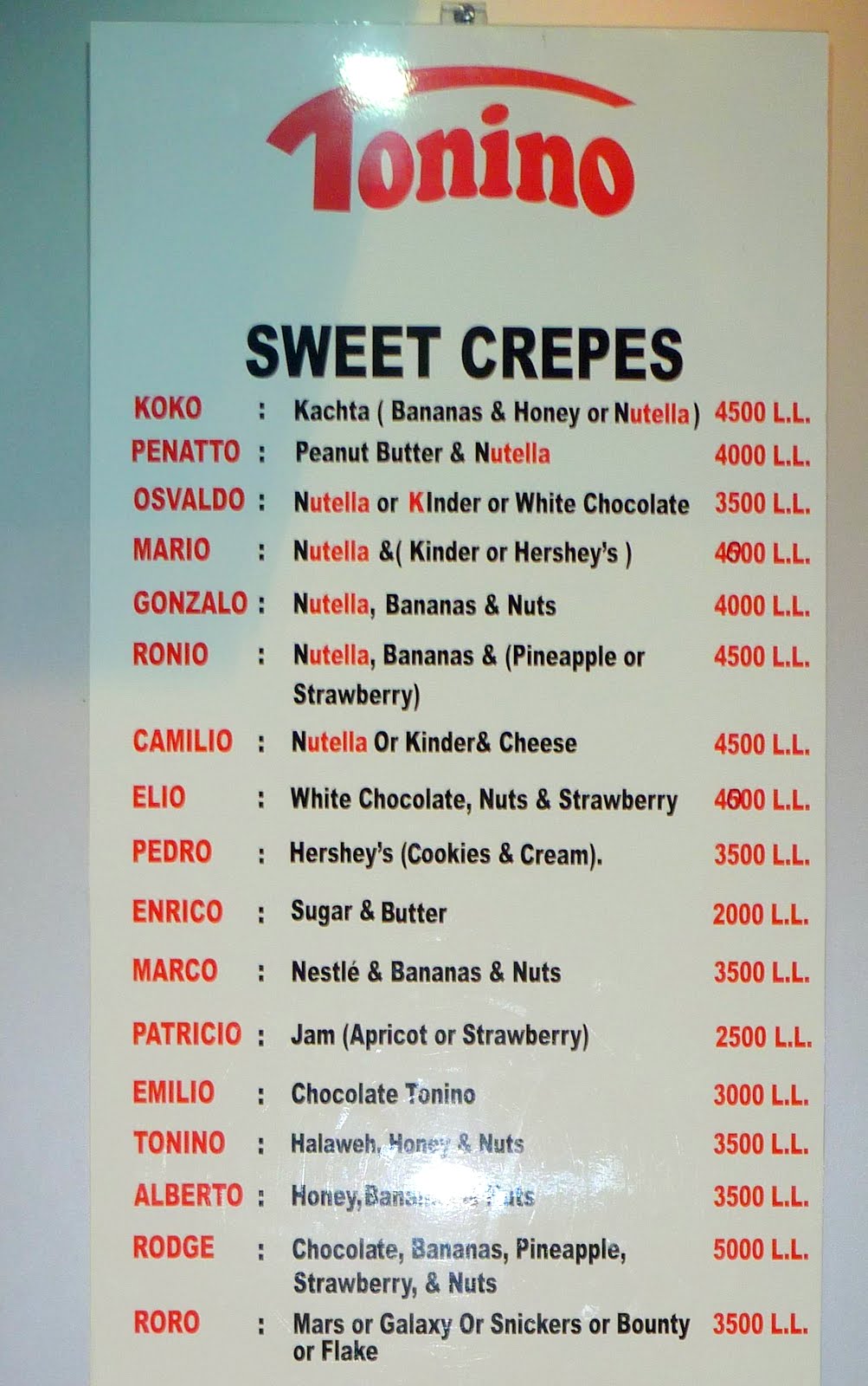 Leb11: Tonino's Crepes!