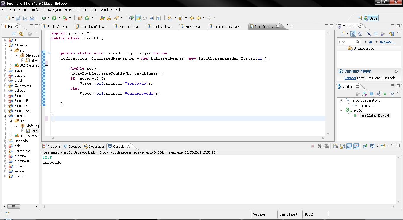 APRENDE: CODIGOS JAVA