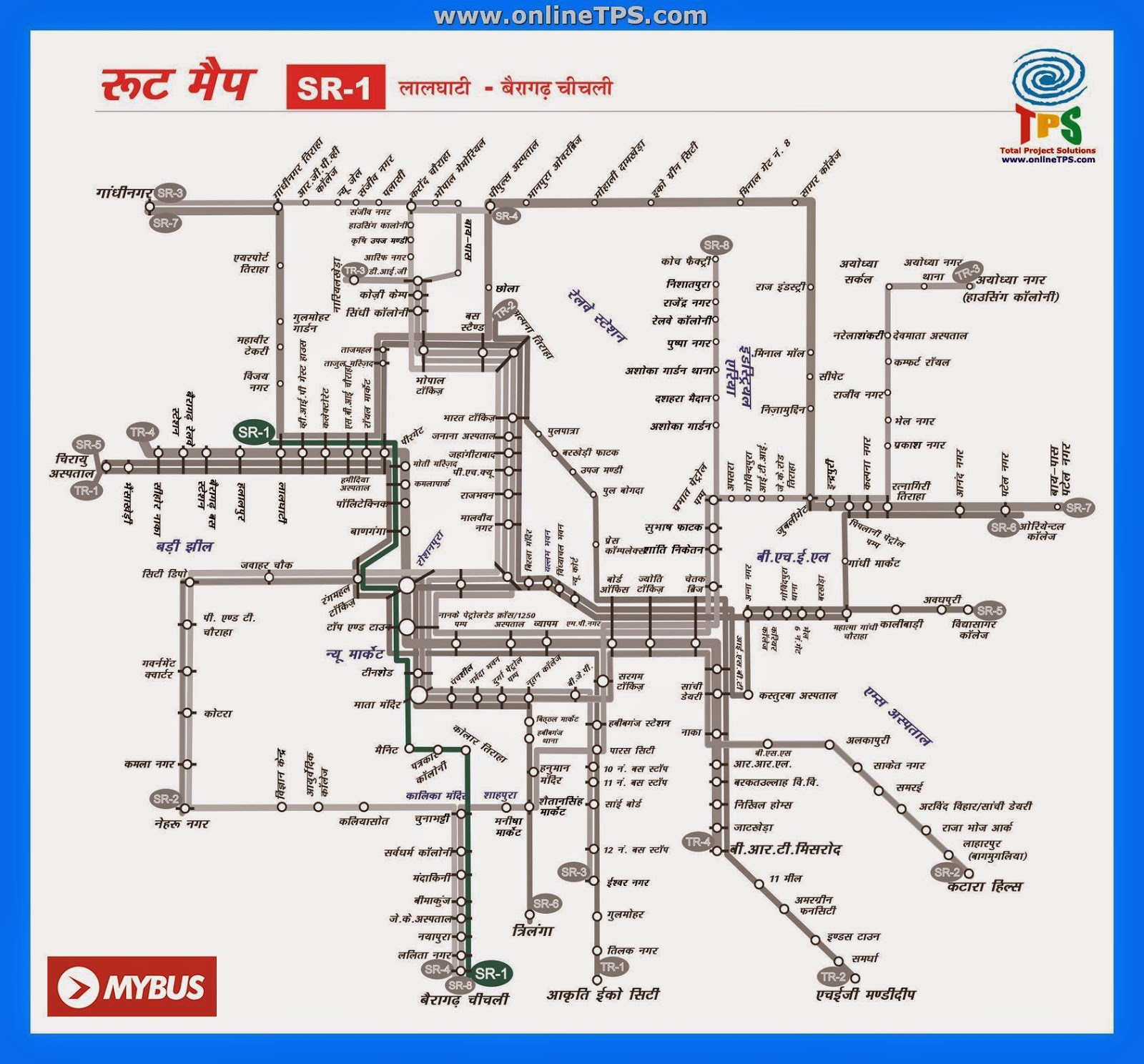 फ़ोकट का ज्ञान: MyBus Bhopal City Transport BLLC Bus-Routes