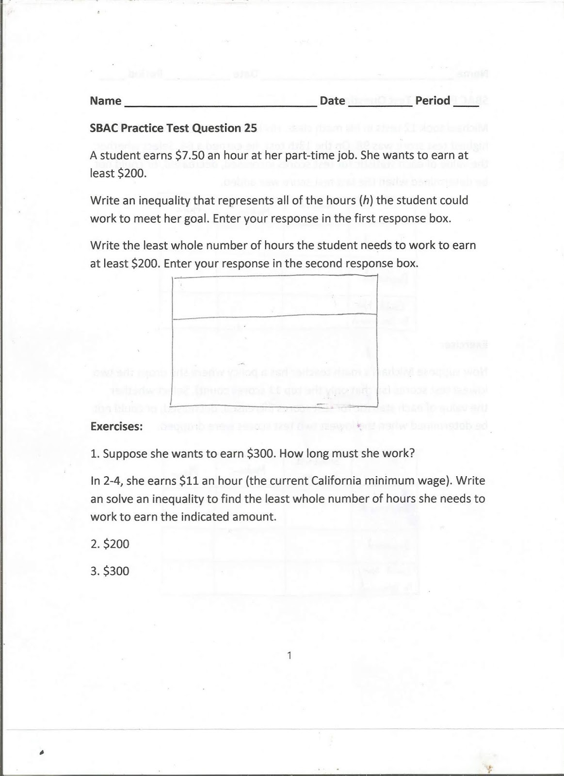 Geometry Common Core Style Sbac Practice Test Questions 25 26 Day 176