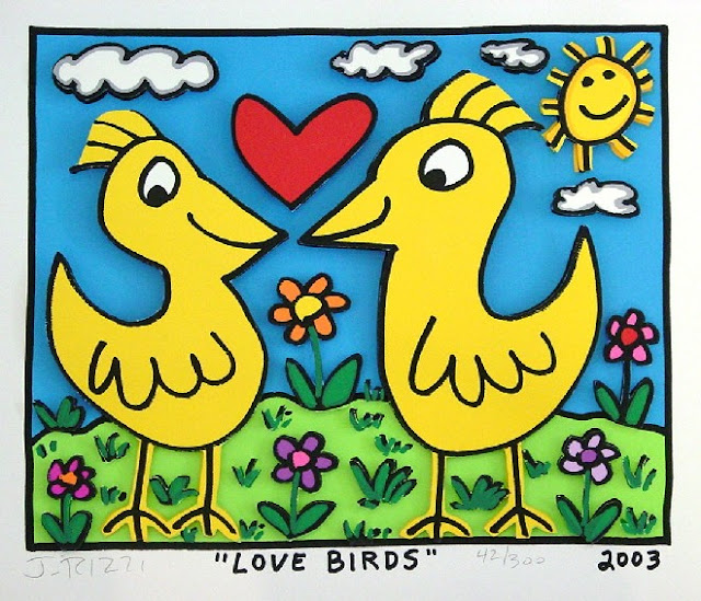 Cassie Stephens: In the Art Room: Rizzi-Inspired Love Birds