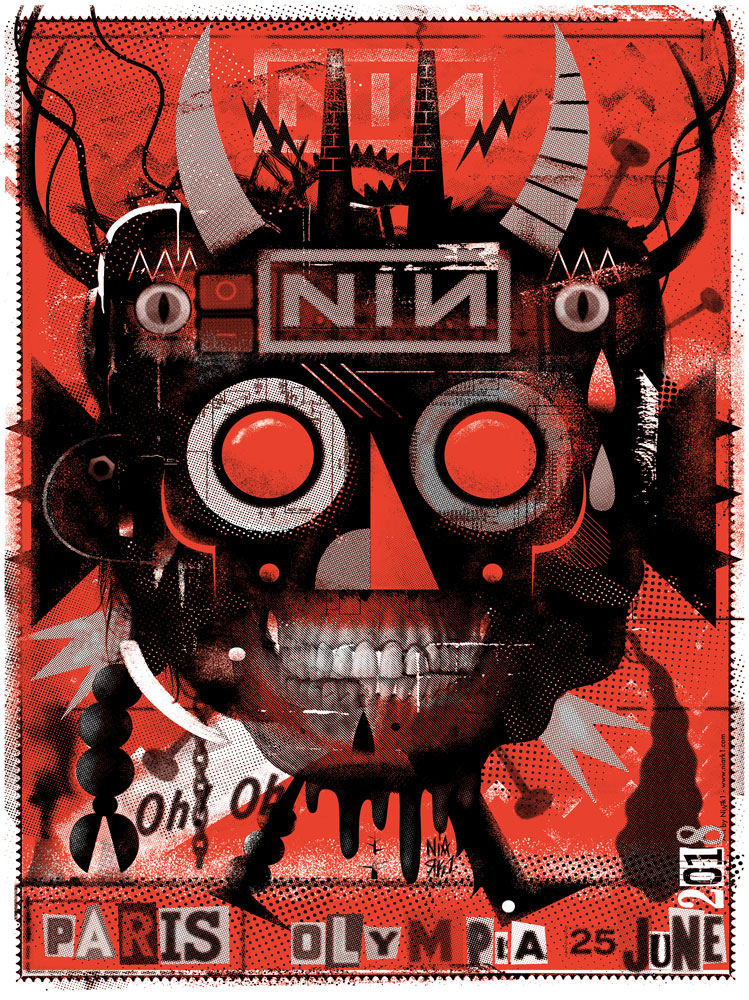 INSIDE THE ROCK POSTER FRAME BLOG: Niark1 Nine Inch Nails & Foo ...