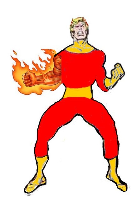 Fotomago Custom e Miniature: Torcia Umana originale Jim Hammond Marvel ...