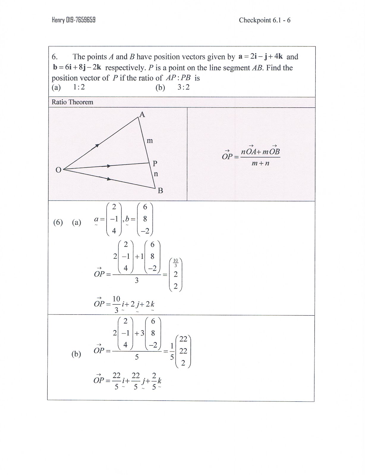 STPM MATHEMATICS T: VECTORS