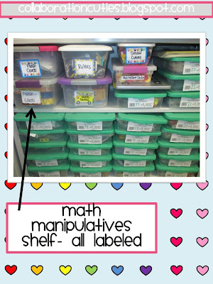 Collaboration Cuties: Math Manipulatives Storage and Organization