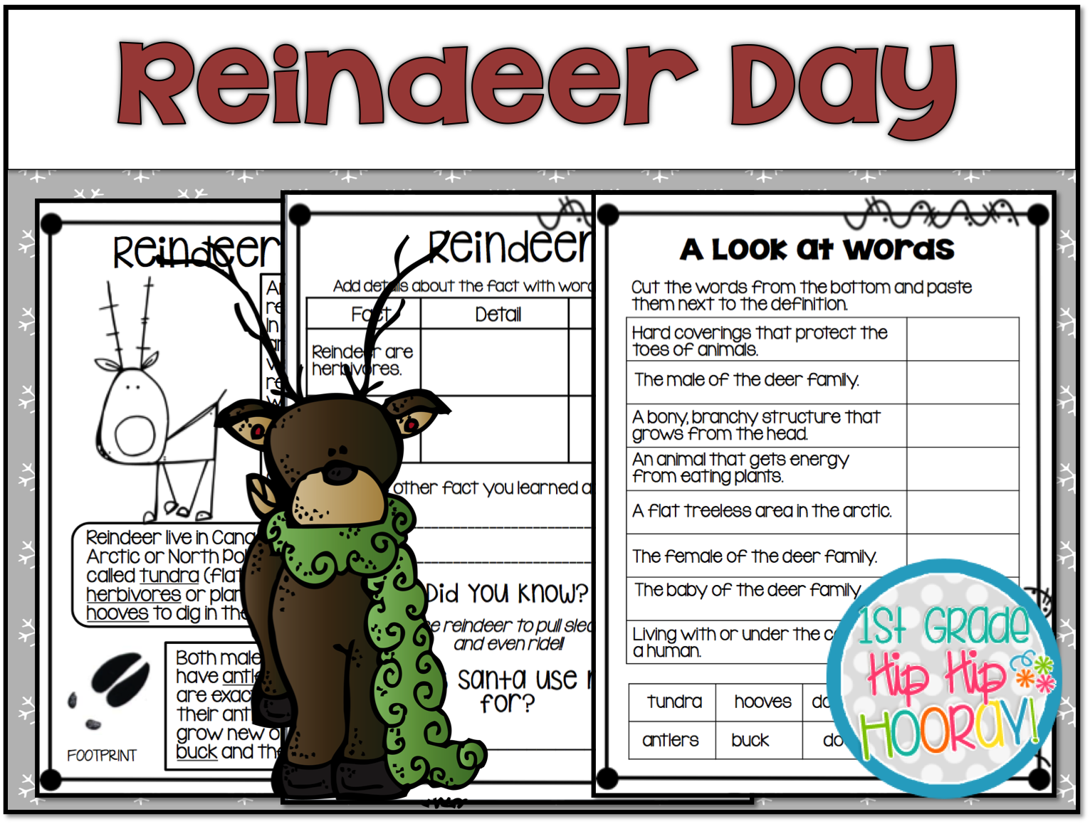 1st Grade Hip Hip Hooray!: Reindeer Day!