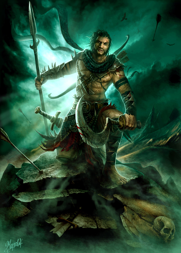 Warriors in art: Desert Warrior by Dusan Markovic