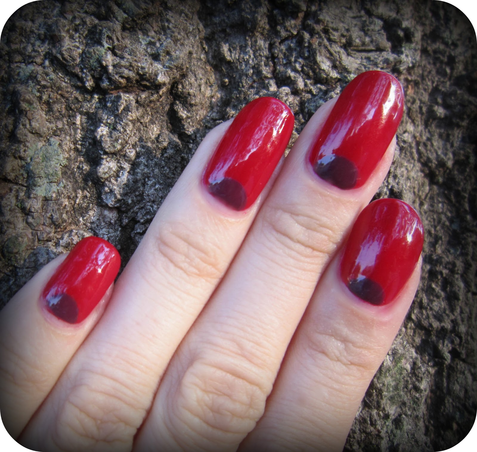 Zoya Toni & Rekha Half Moon Nails