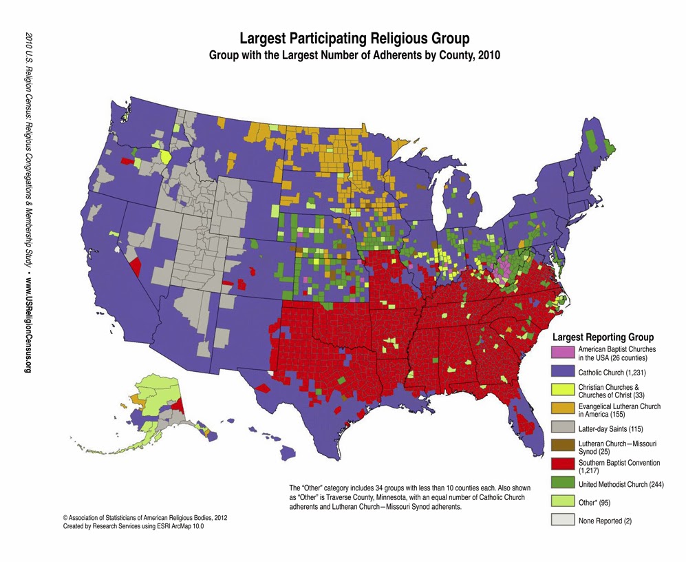 Map: Religion starkly divides America | Politically Speaking