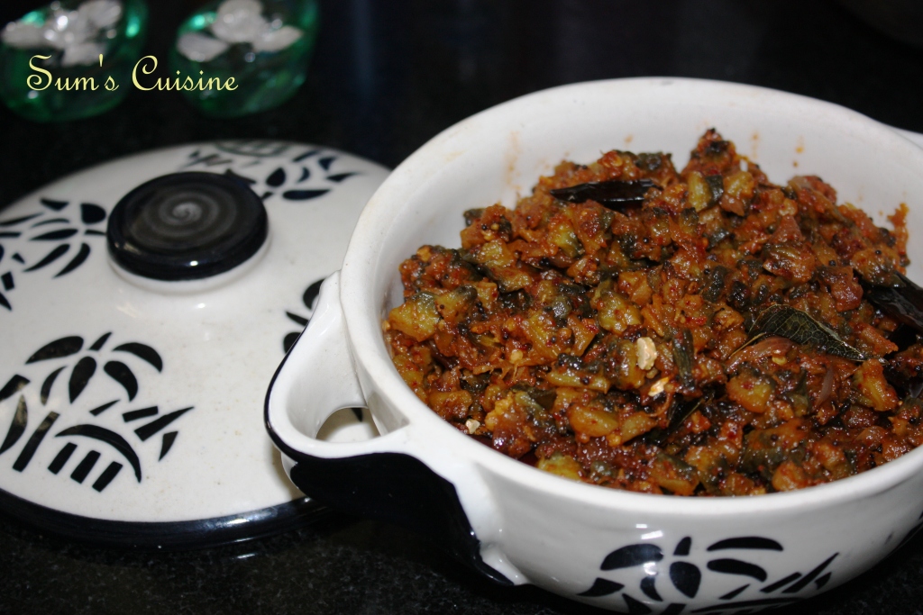 Sum's Cuisine: Bitterless Bitter-gourd Curry / Hagalakai Palya