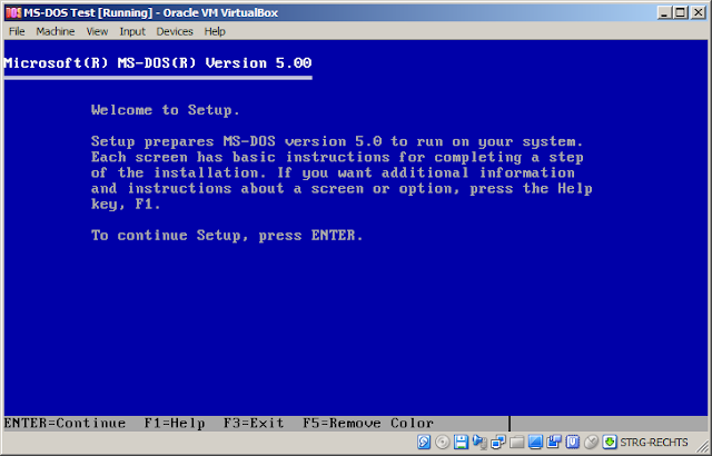 Bootstrapping DOS inside VirtualBox