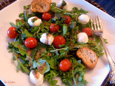 Slice of Southern: Caprese Salad with a Basil Puree