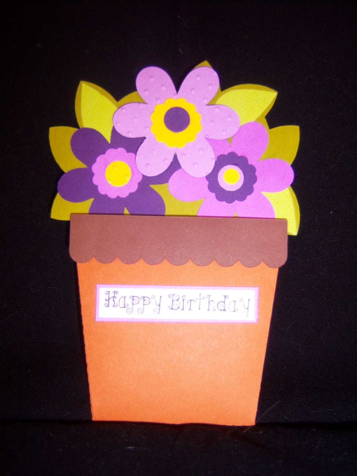 Scrap-n-Sew Granny: Birthday Flower Pot Card