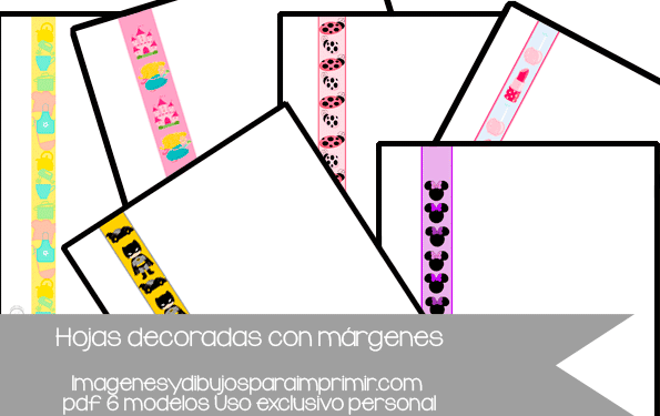 Bordes para decorar hojas Nuevas imágenes ☟-Colorear dibujos,letras ...