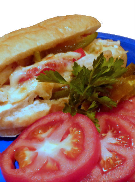 One Perfect Bite: Chicken Cheesesteak Hoagies