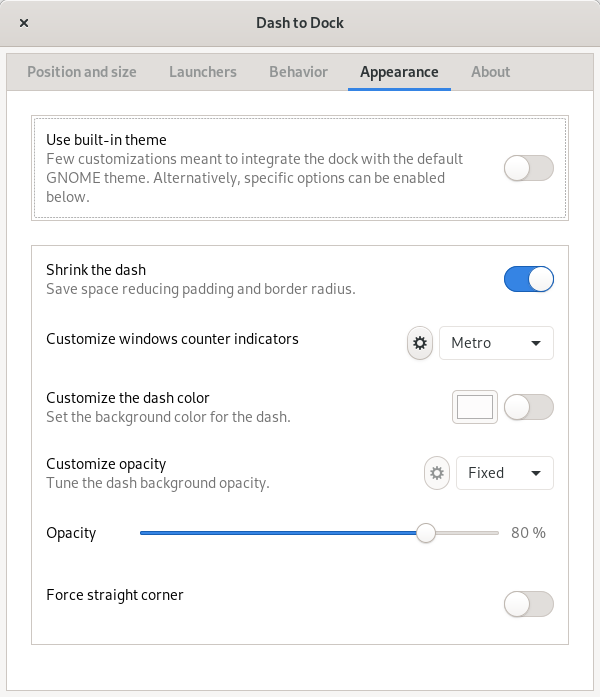 The Beauty of Dash to Dock Extension on GNOME 3.32
