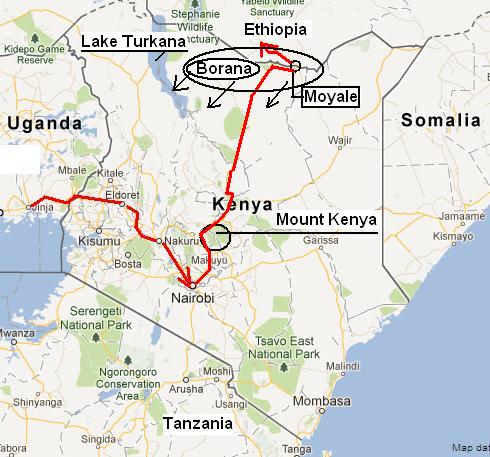 -: Map Kenya