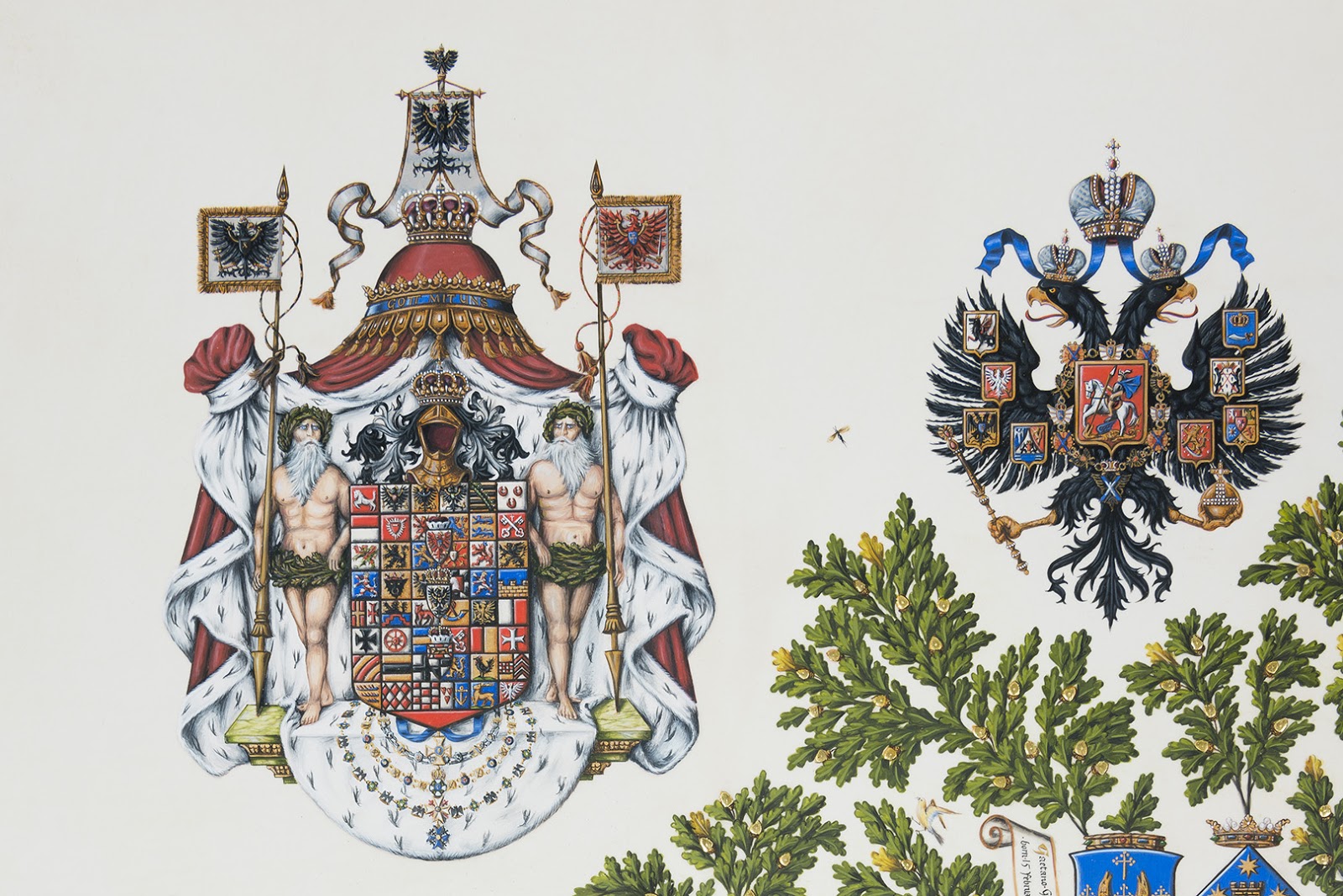 Actual Colour: Family Tree by Heraldic Artist Neil Bromley