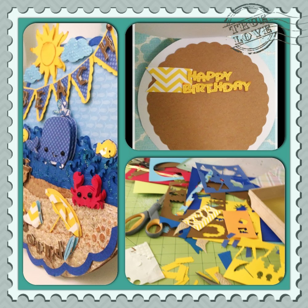 Mayras Designs: Beach themed birthday card