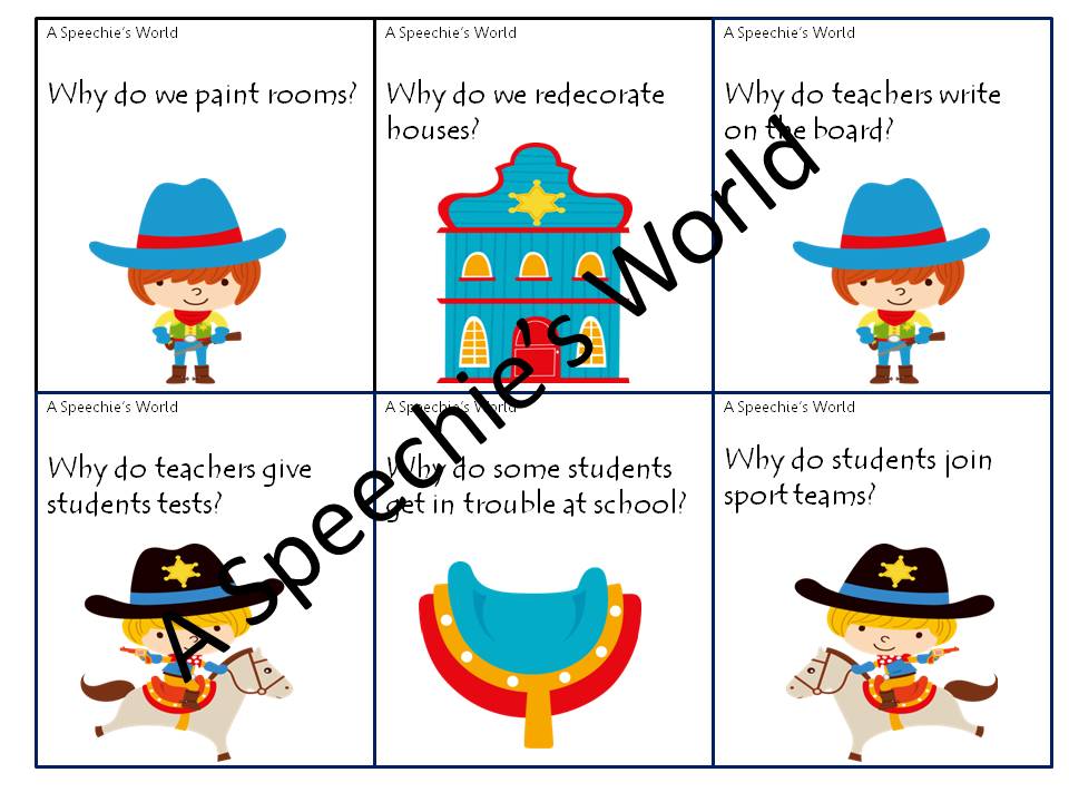 A Speechie's World: Cowboy "WH" and Yes/No Questions