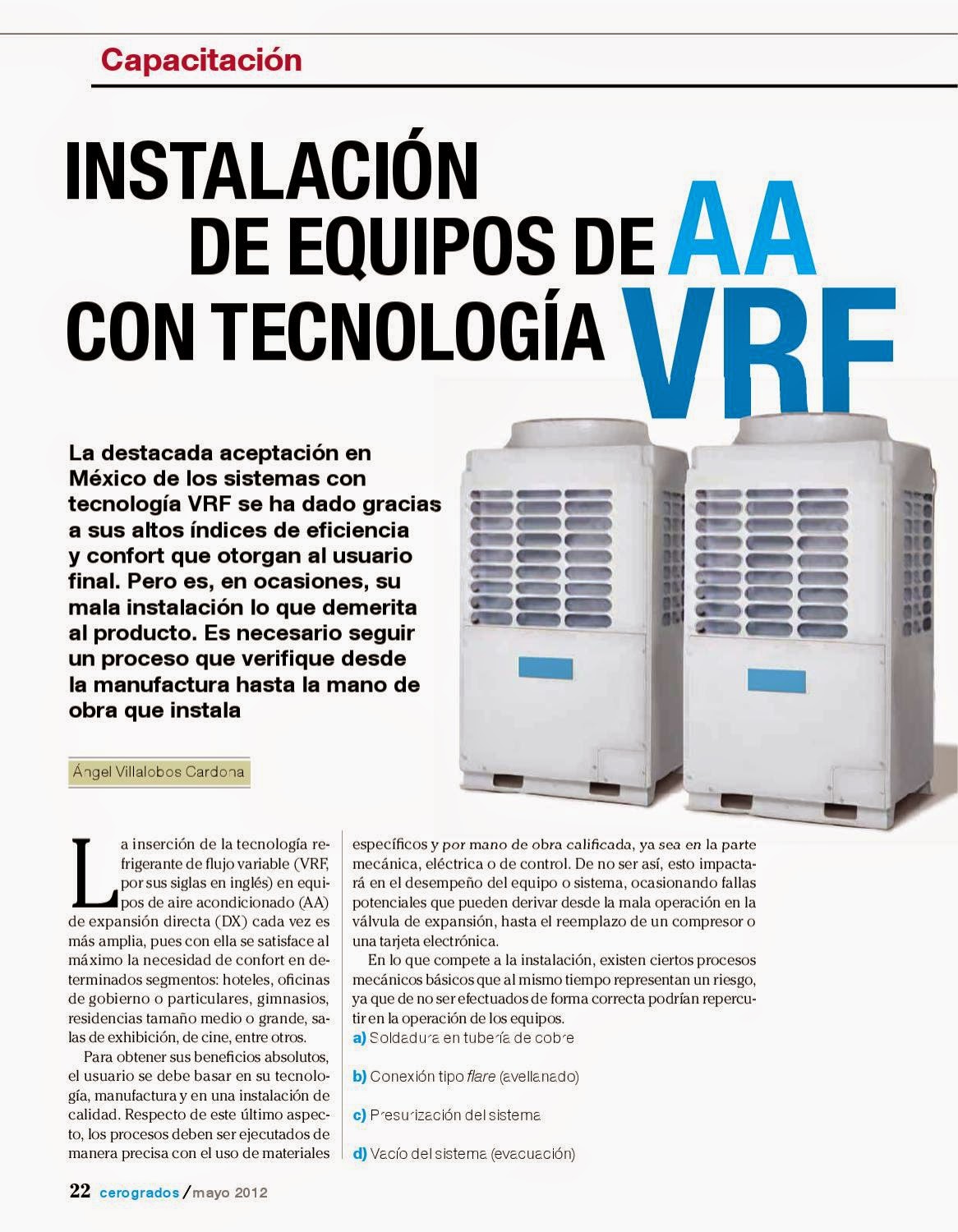 Instalación Aire Acondicionado VRF