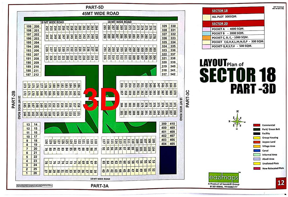 Layout Plan of Sector-18 3D Yamuna Expressway Authority