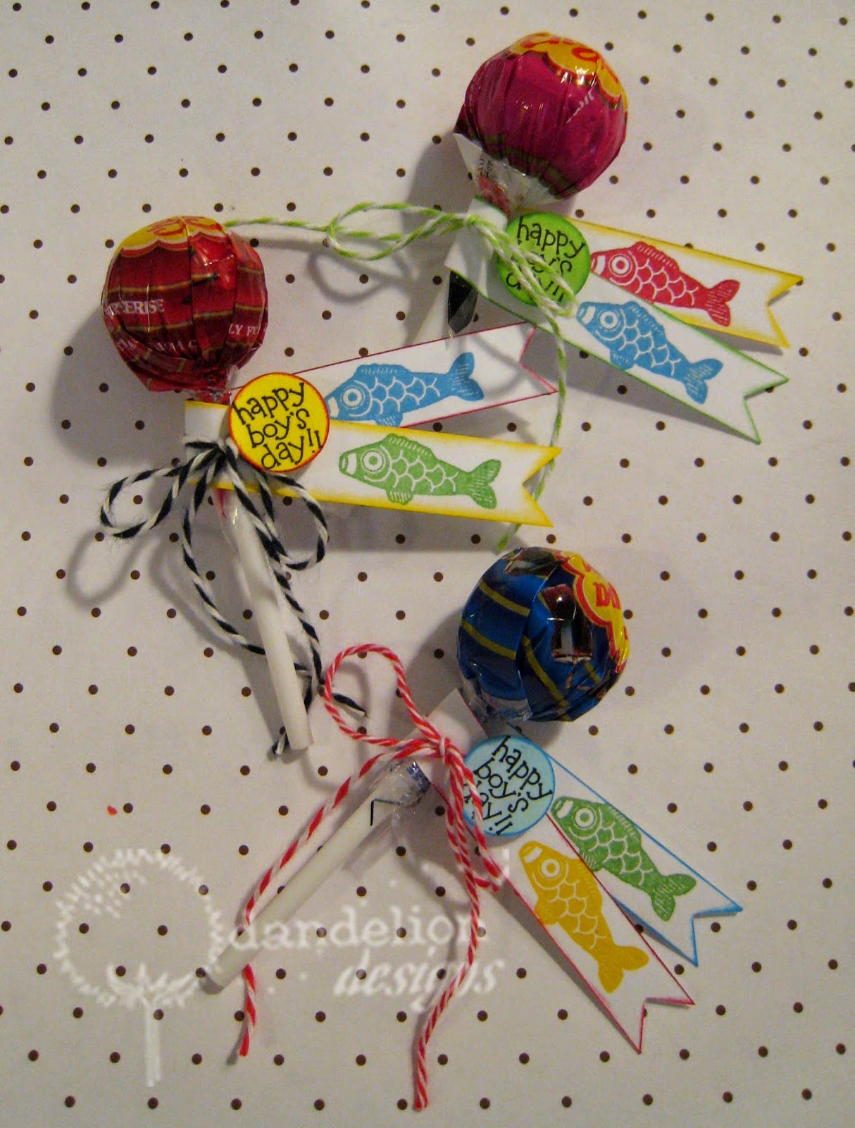 Dandelion Designs: Boy's Day Lollipops!!