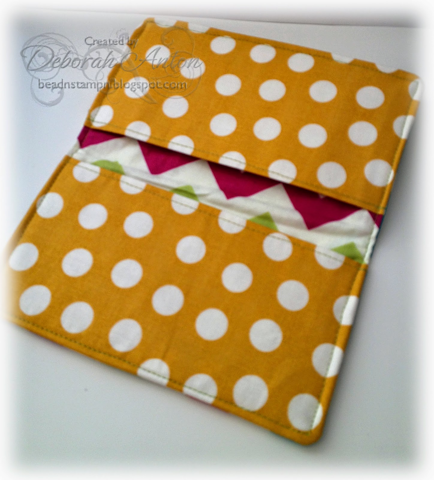 Beadn&Stampn: DIY Fabric Checkbook Cover - Party Time Tuesday