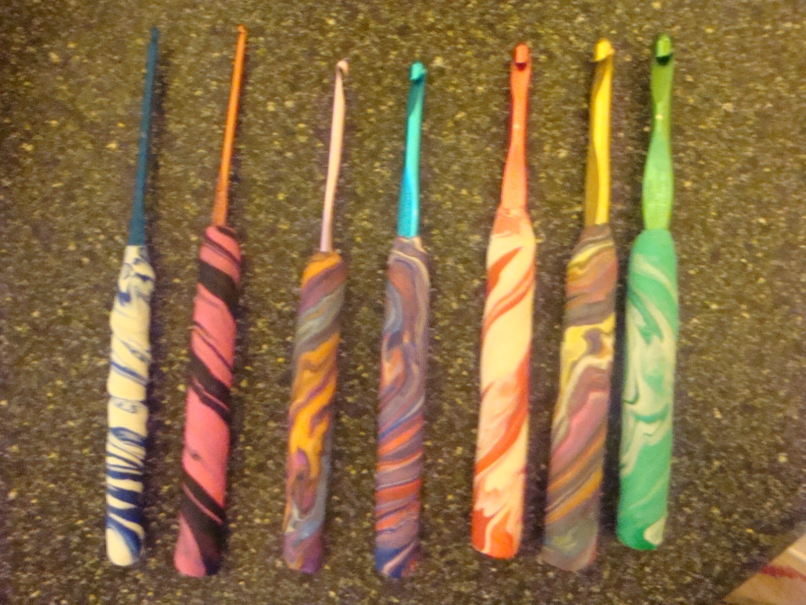 Sarah's Bits and Pieces Crochet: Polymer Clay Hook Handles