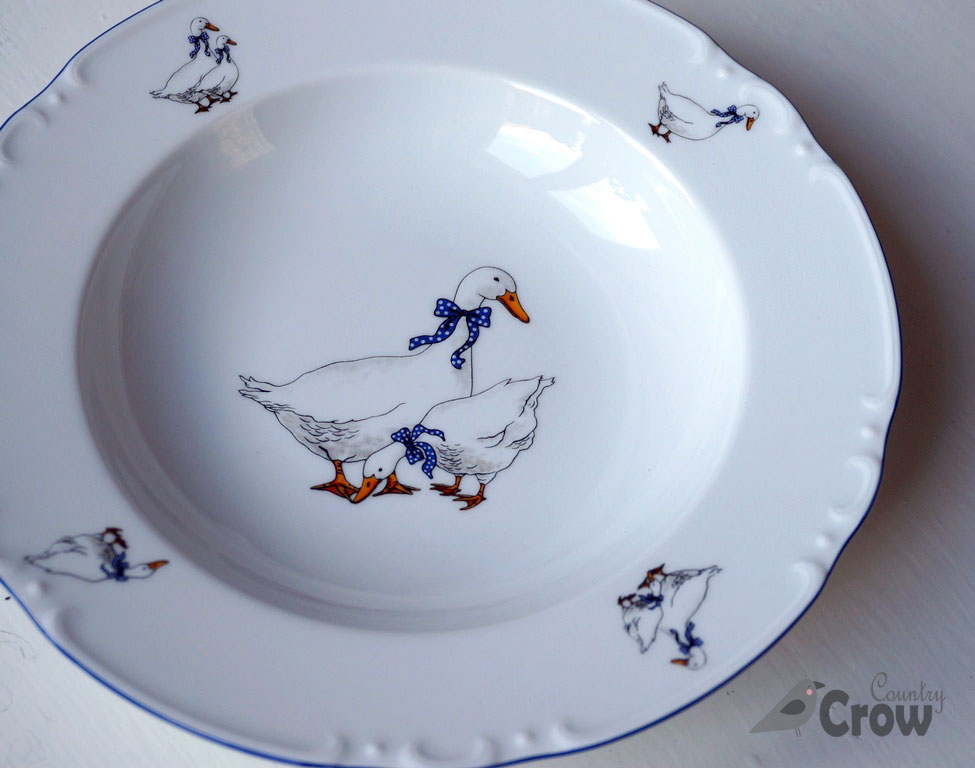 'Geese' Dinnerware Set Набор посуды "Гуси" ~ Country Crow