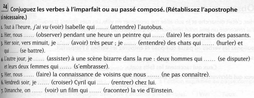 Langue FR: Différencier l'imparfait et le passé composé