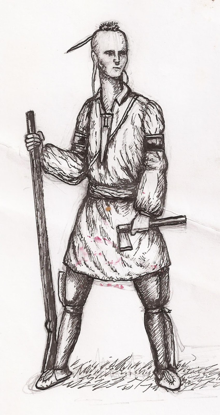 Flintlock and tomahawk: Drawings by Ralph Mitchard