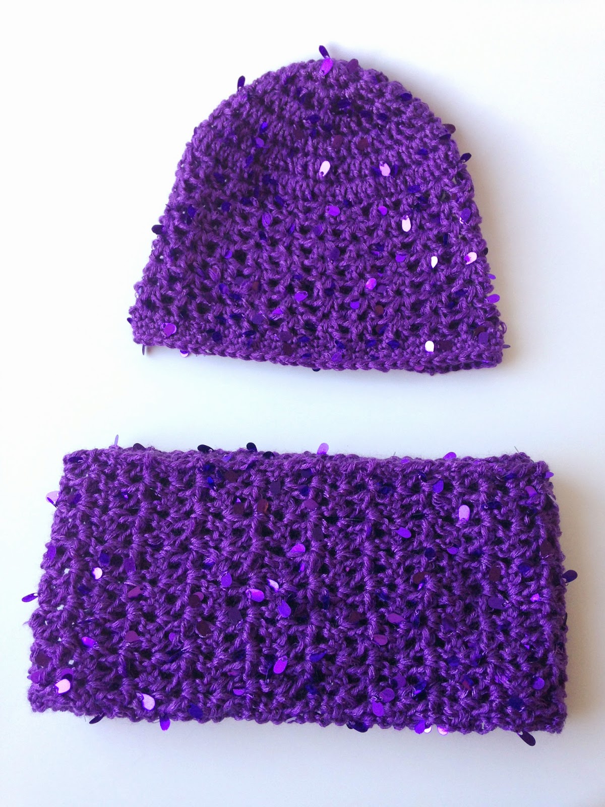 5 Little Monsters: Sparkle Hat and Scarf Set: Free Child Size Crochet ...
