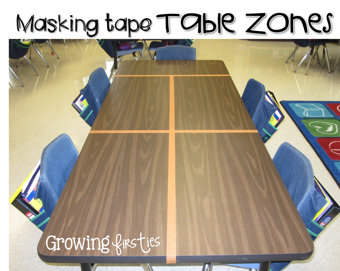 Table Zones with Masking Tape | Growing Firsties | Bloglovin’